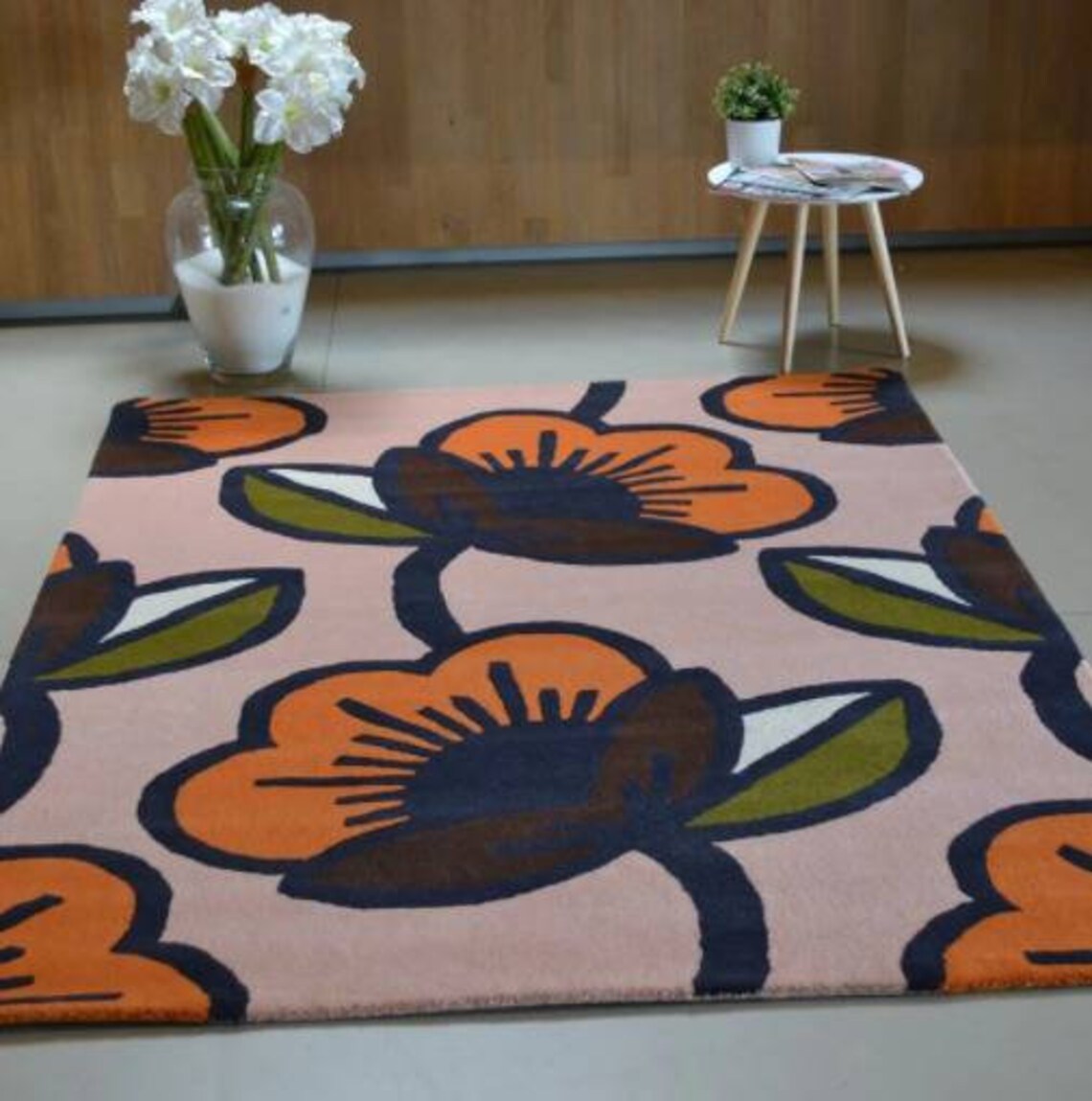 BLOSSOM FLOWER RUG / Handtufted/ Nature Vibes / Kids Rug / - Etsy