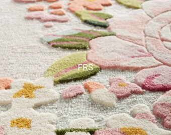 Floral Tufted Rug - Etsy