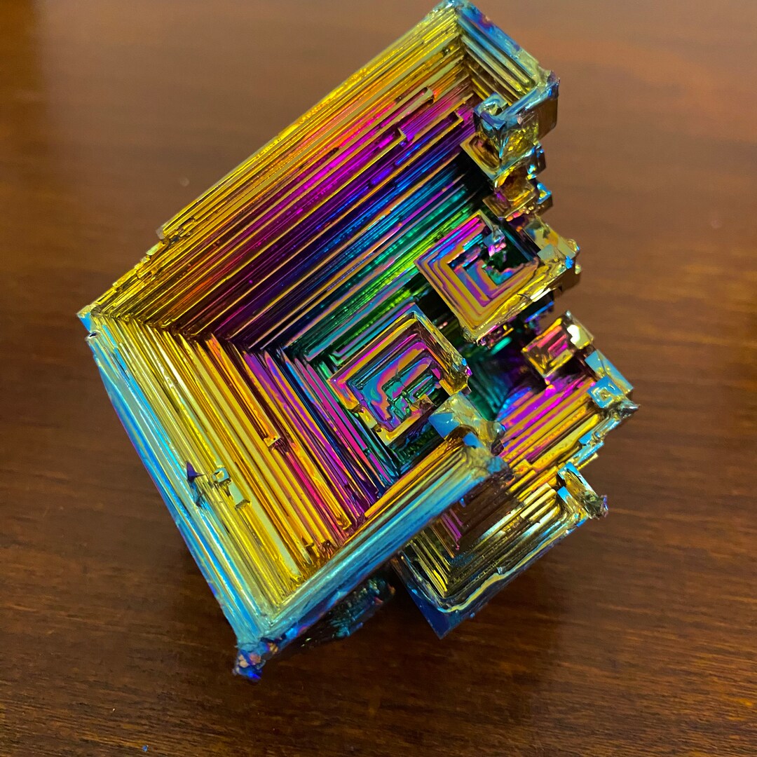 Beautiful Giant Colorful Bismuth Crystal - Quantity - 1 - Size - 10.2cm ...