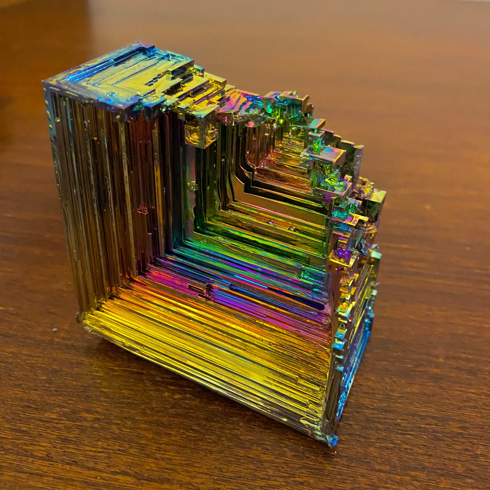 Beautiful Giant Colorful Bismuth Crystal - Quantity - 1 - Size - 10.1cm ...
