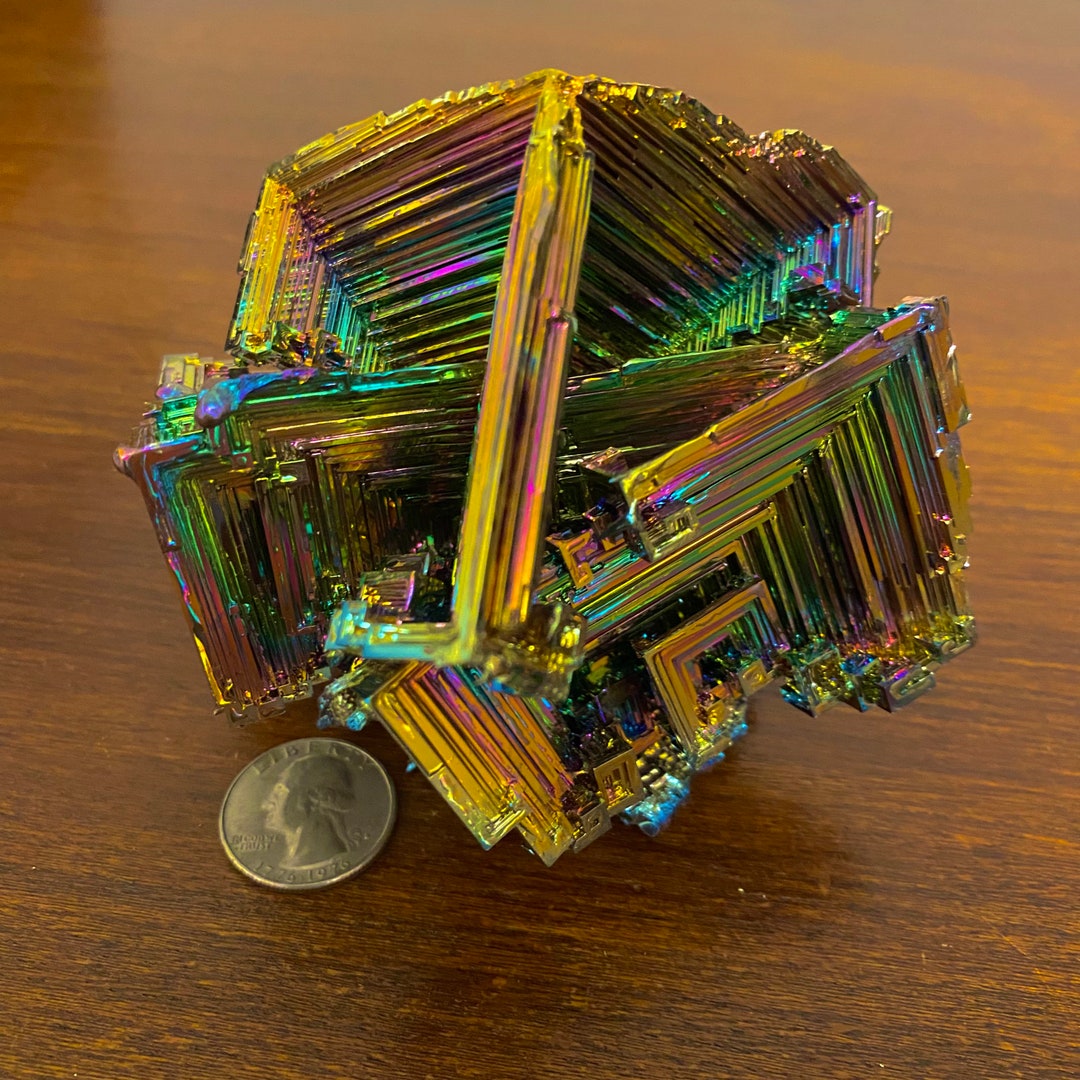 Beautiful Massive Colorful Bismuth Crystal Cluster - Quantity - 1 ...