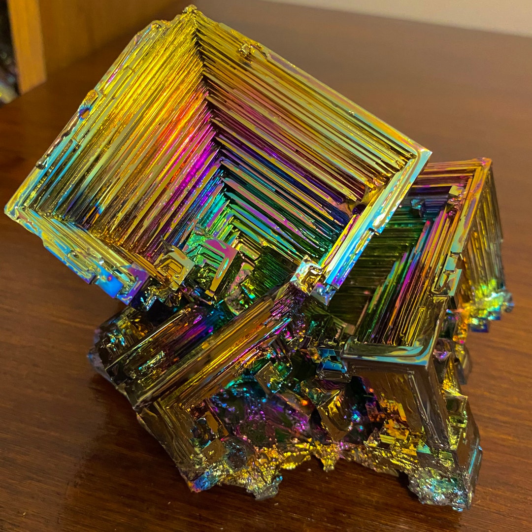 Beautiful Giant Colorful Bismuth Crystal Cluster - Quantity - 1 - Size ...
