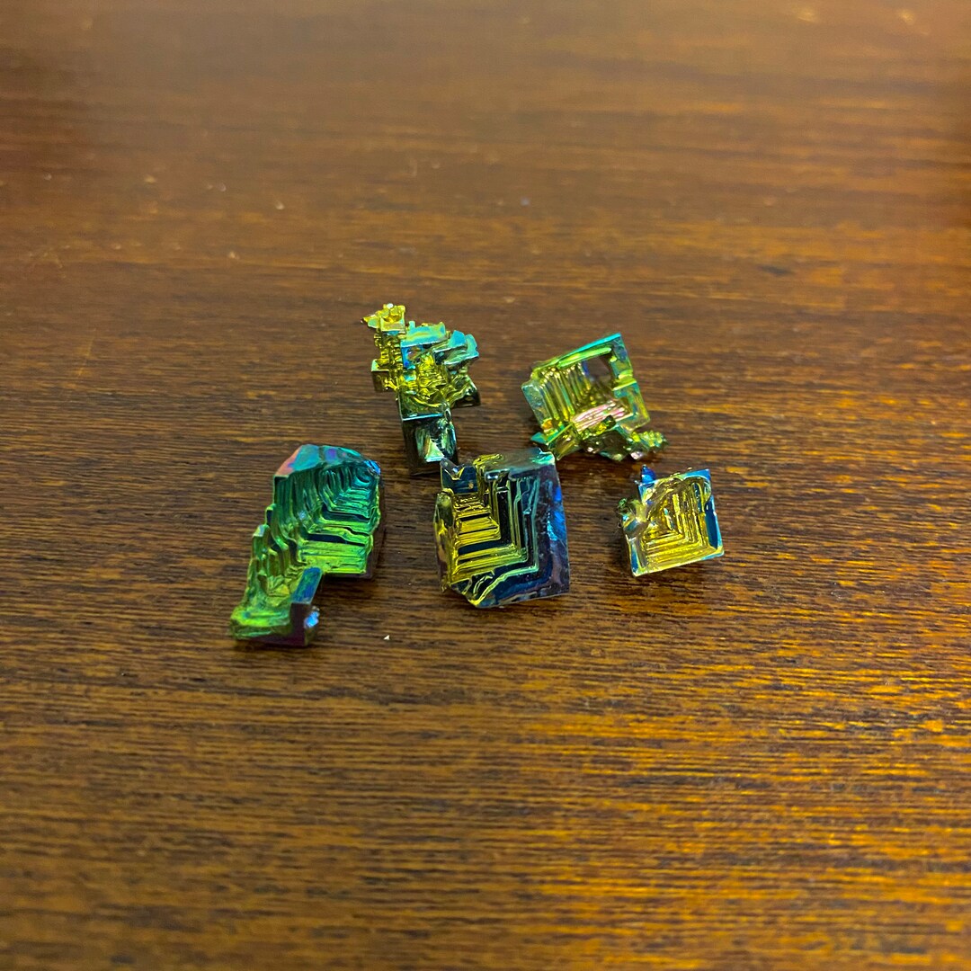 Beautiful Very Small Colorful Bismuth Crystals - Quantity - 5 - Size ...