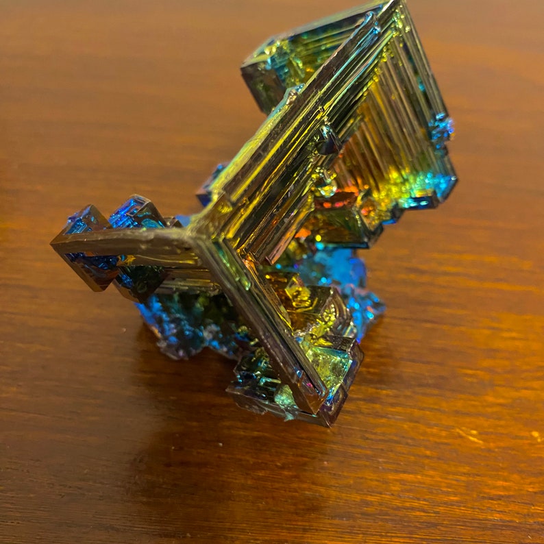 Beautiful Giant Blue and Gold Bismuth Crystal Quantity 1 - Etsy