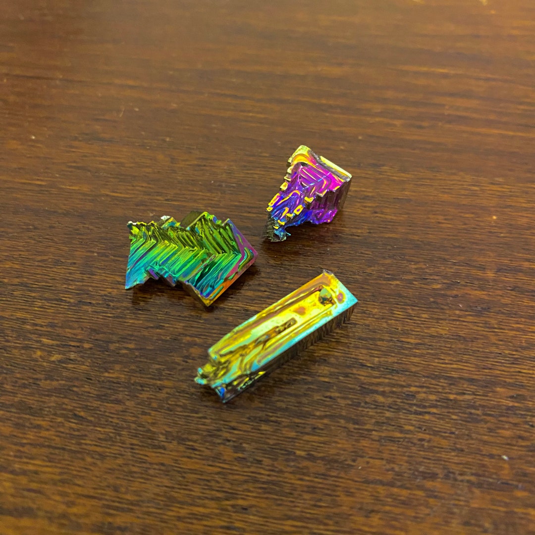 Beautiful Very Small Colorful Bismuth Crystals - Quantity - 3 - Size ...