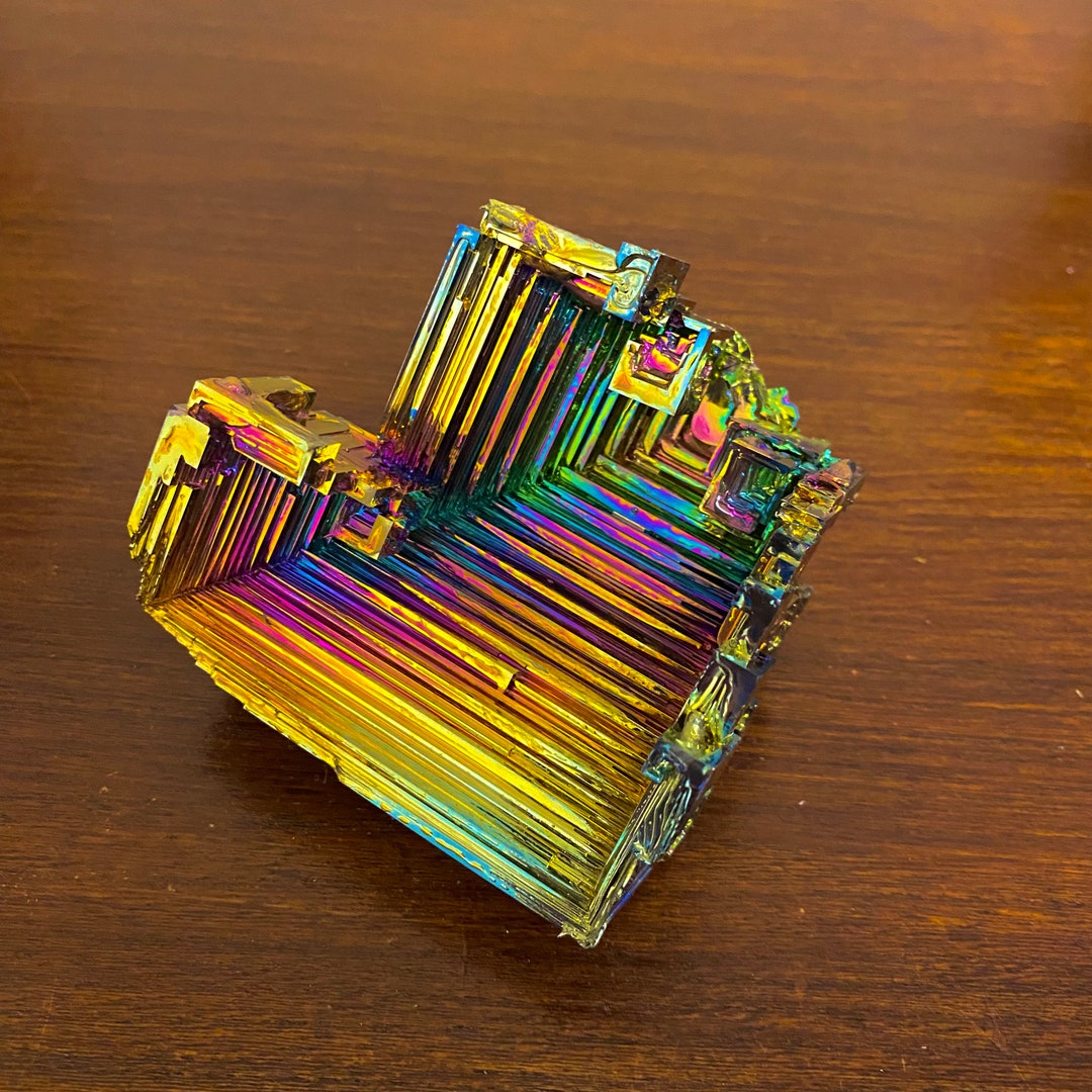 Beautiful Giant Colorful Bismuth Crystal - Quantity - 1 - Size - 10.2cm ...
