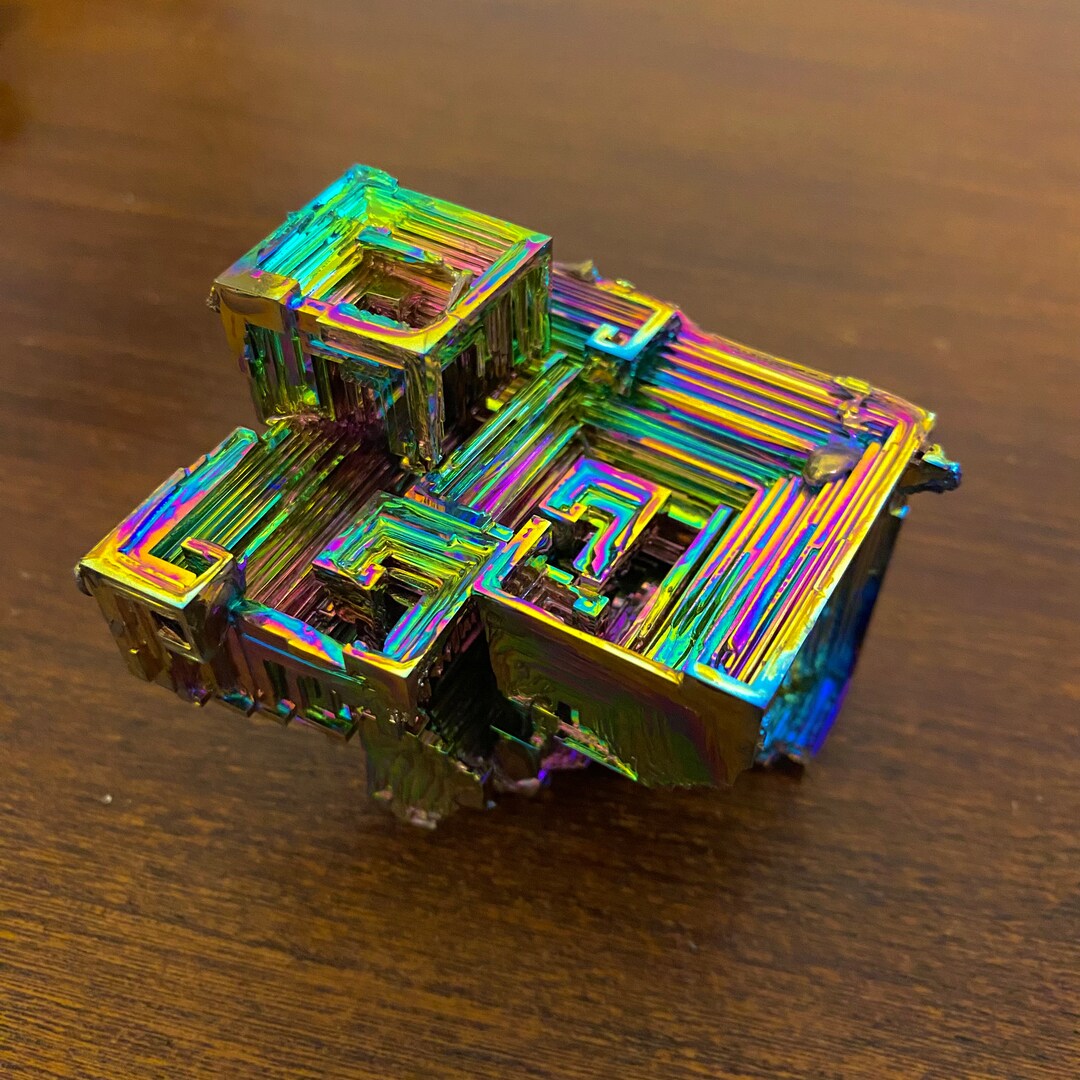 Beautiful Very Large Colorful Bismuth Crystal Quantity 1 Size 9.1cm ...
