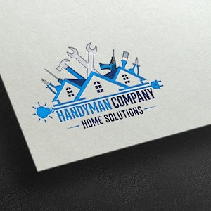 Custom Handyman and Construction Logo Design | Roofing Logo | Home ...