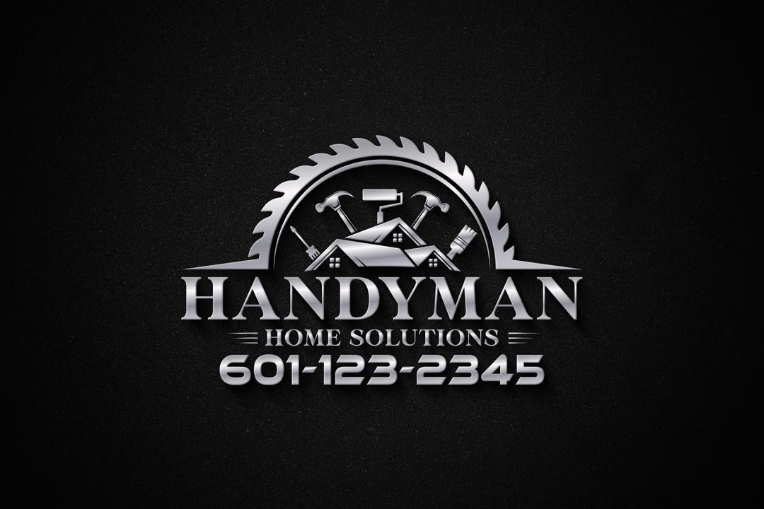 Custom Handyman Logo Design: Home Improvement, Construction, Remodeling ...