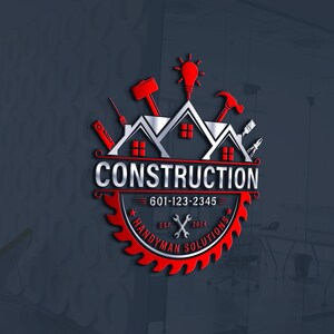 I Will Design Custom Handyman Logo, Construction Logo, Real Estate Logo ...
