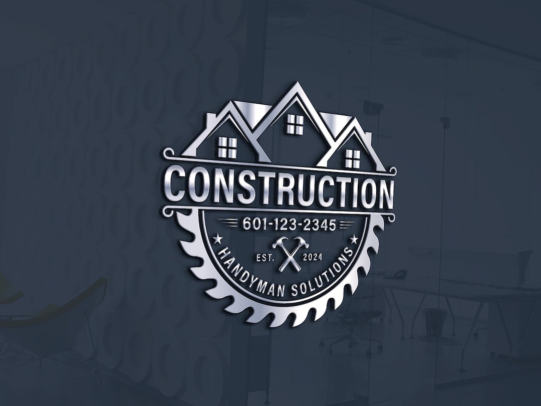 Custom Construction & Handyman Logo Design | USA Construction Logo ...