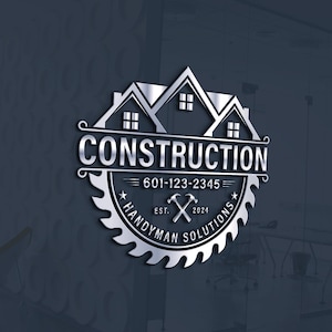 Custom Construction & Handyman Logo Design | USA Construction Logo ...