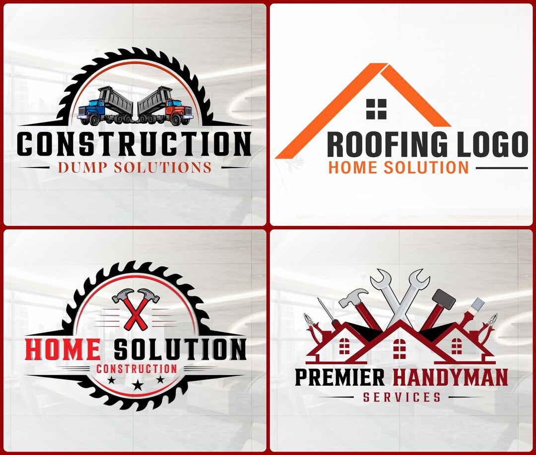 Construction Logo | Roofing Logo | Handyman Logo | Home Remodeling ...