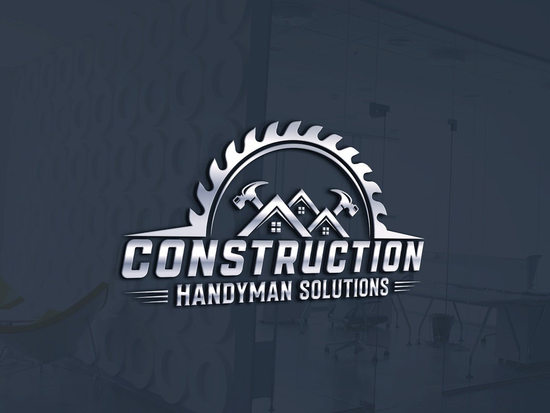 Custom Handyman Logo | Construction Logo | Real Estate Logo | Roofing ...