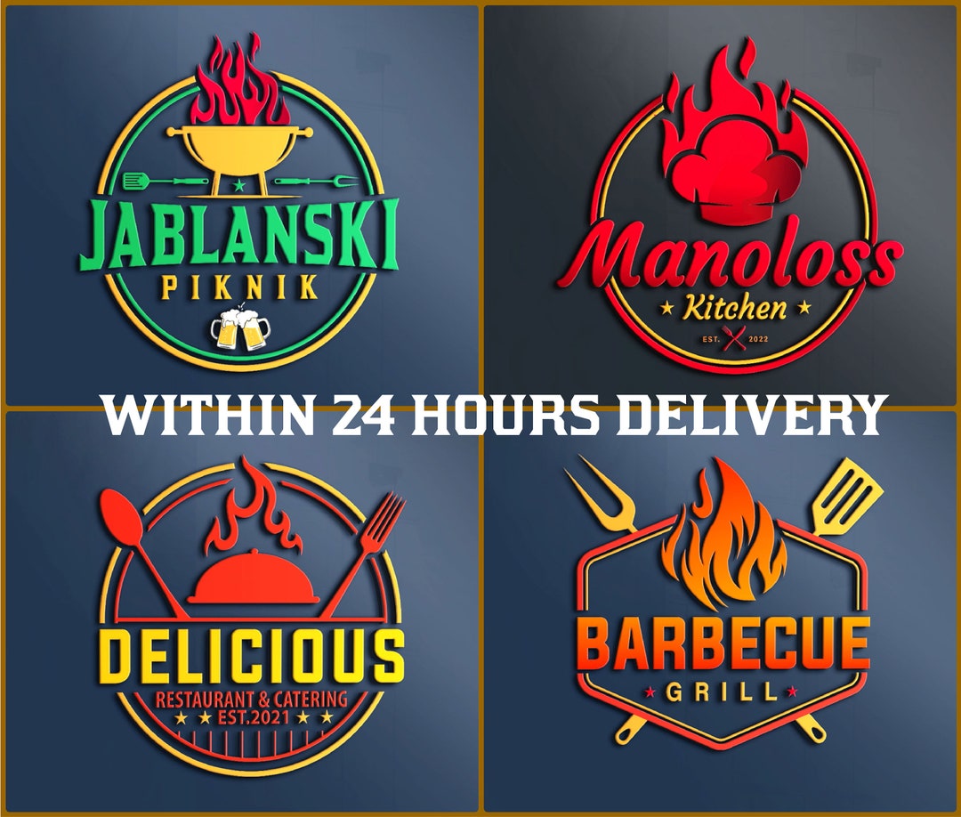 I Will Design 3d Restaurant Logo, Food Logo, Bar Logo, Bbq Logo ...