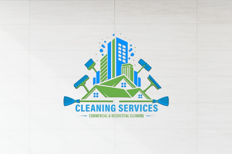 Custom Cleaning Service Logo Design | Professional Cleaning Business ...