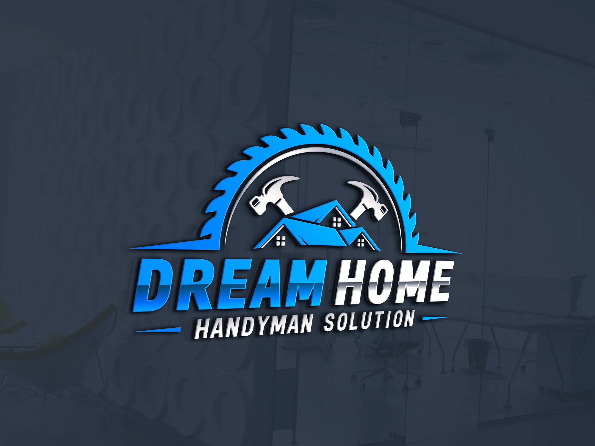 Custom Construction Logo Design Handyman Logo Design Home - Etsy