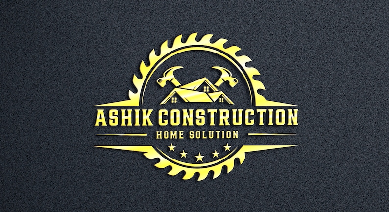 Custom Construction Logo Handyman Logo Roofing Logo Builders Logo ...