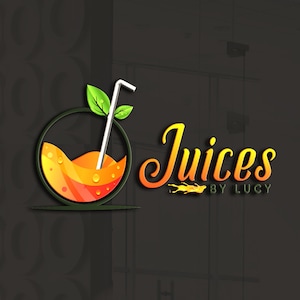 Juice Bar Logo | Fresh Juice Logo | Organic Juice Logo | Healthy Juice ...