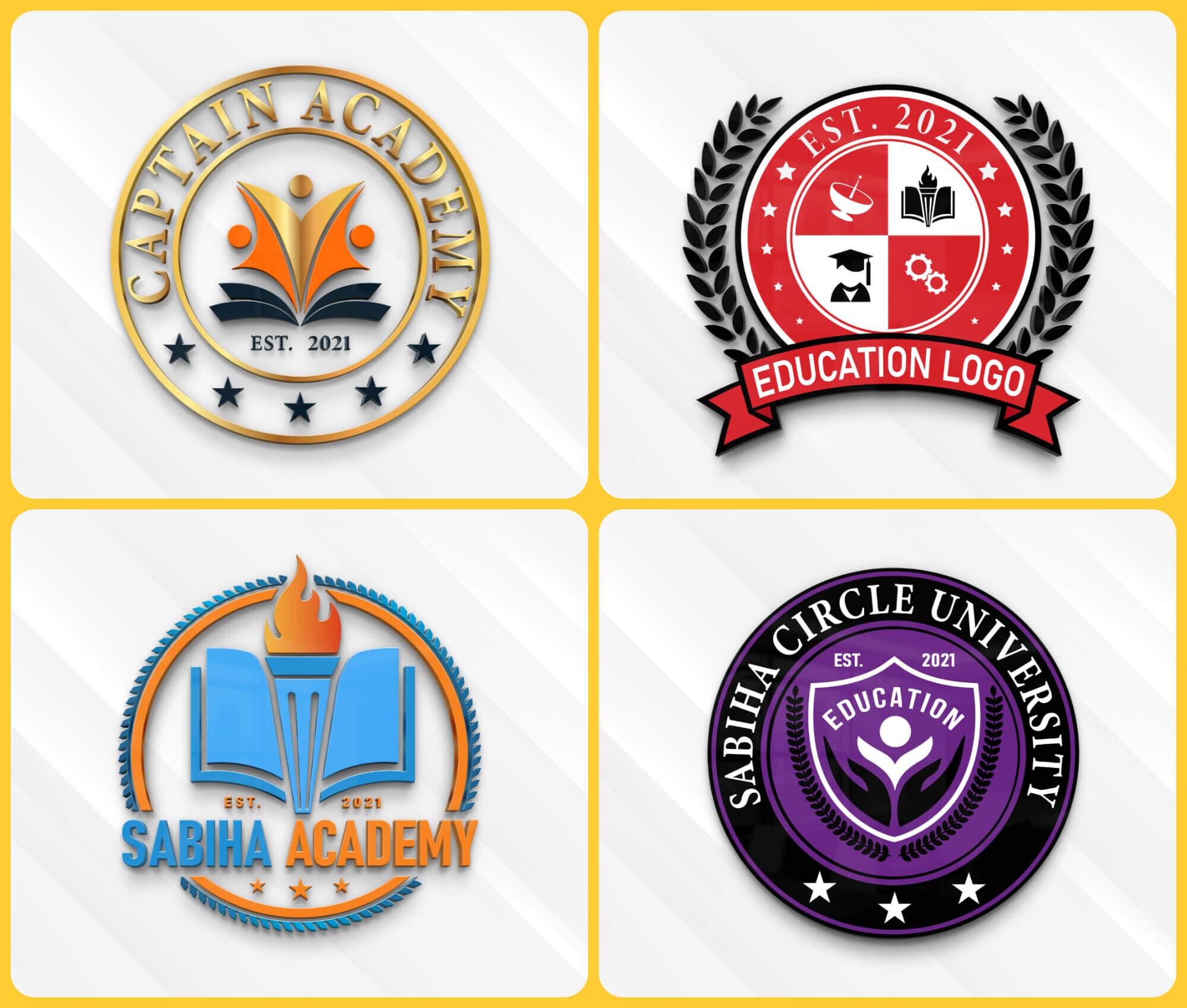 I Will Design Modern Professional Education Logo School Logo Etsy