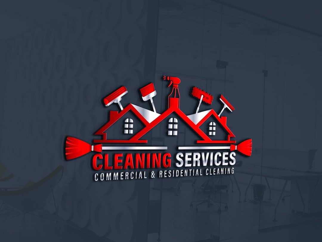 Custom Cleaning Service Logo Design | Unique House Cleaning Logo ...