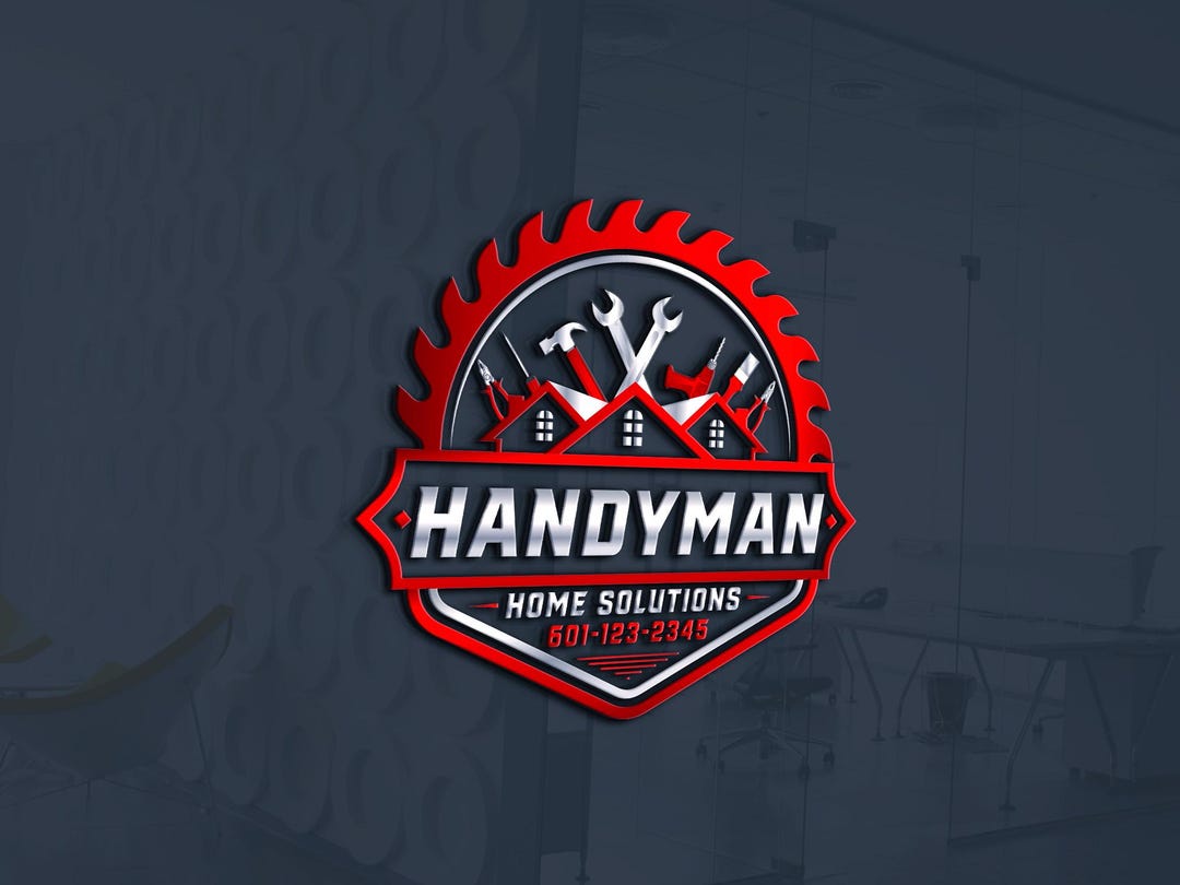 Custom Handyman Logo Design: Construction, Contractor, Home Repair - Etsy