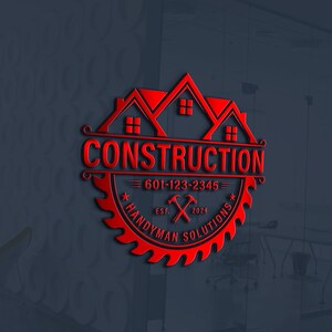 Custom Construction & Handyman Logo Design | USA Construction Logo ...