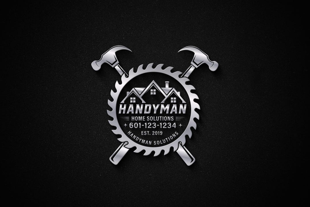 Custom Construction & Handyman Logo Design | Professional Contractor ...