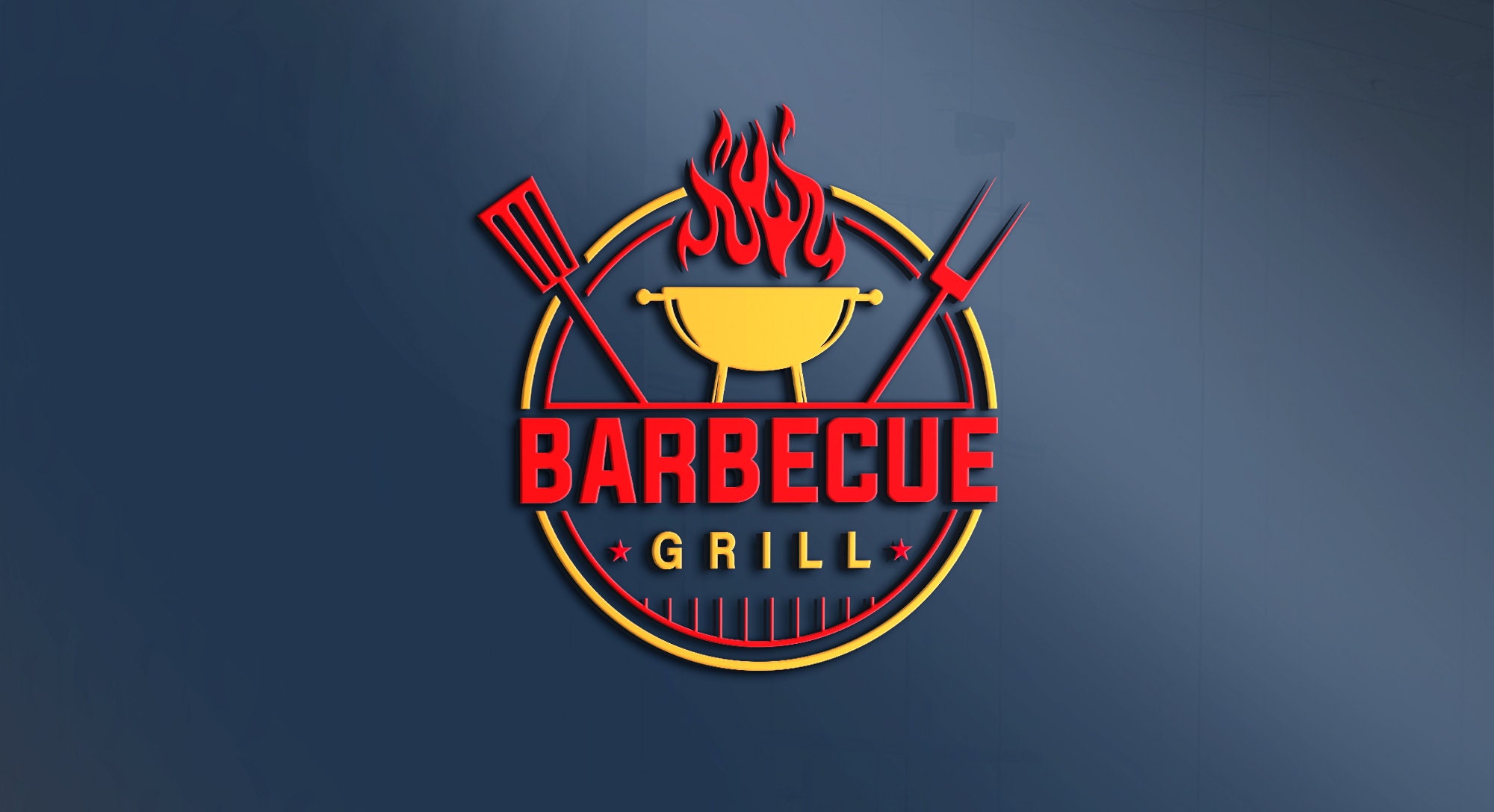 Custom BBQ Logo Design Grill & BBQ Branding BBQ Catering - Etsy