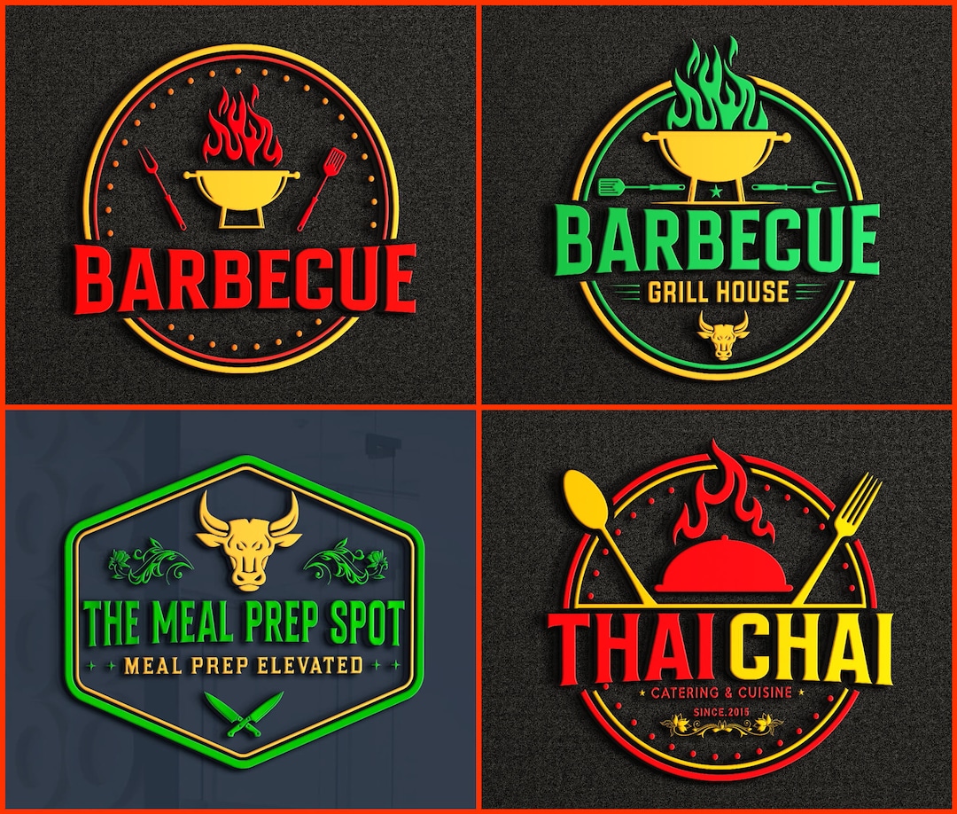 Barbecue Logo | Bbq Logo | Restaurant Logo | Food Logo | Catering Logo ...