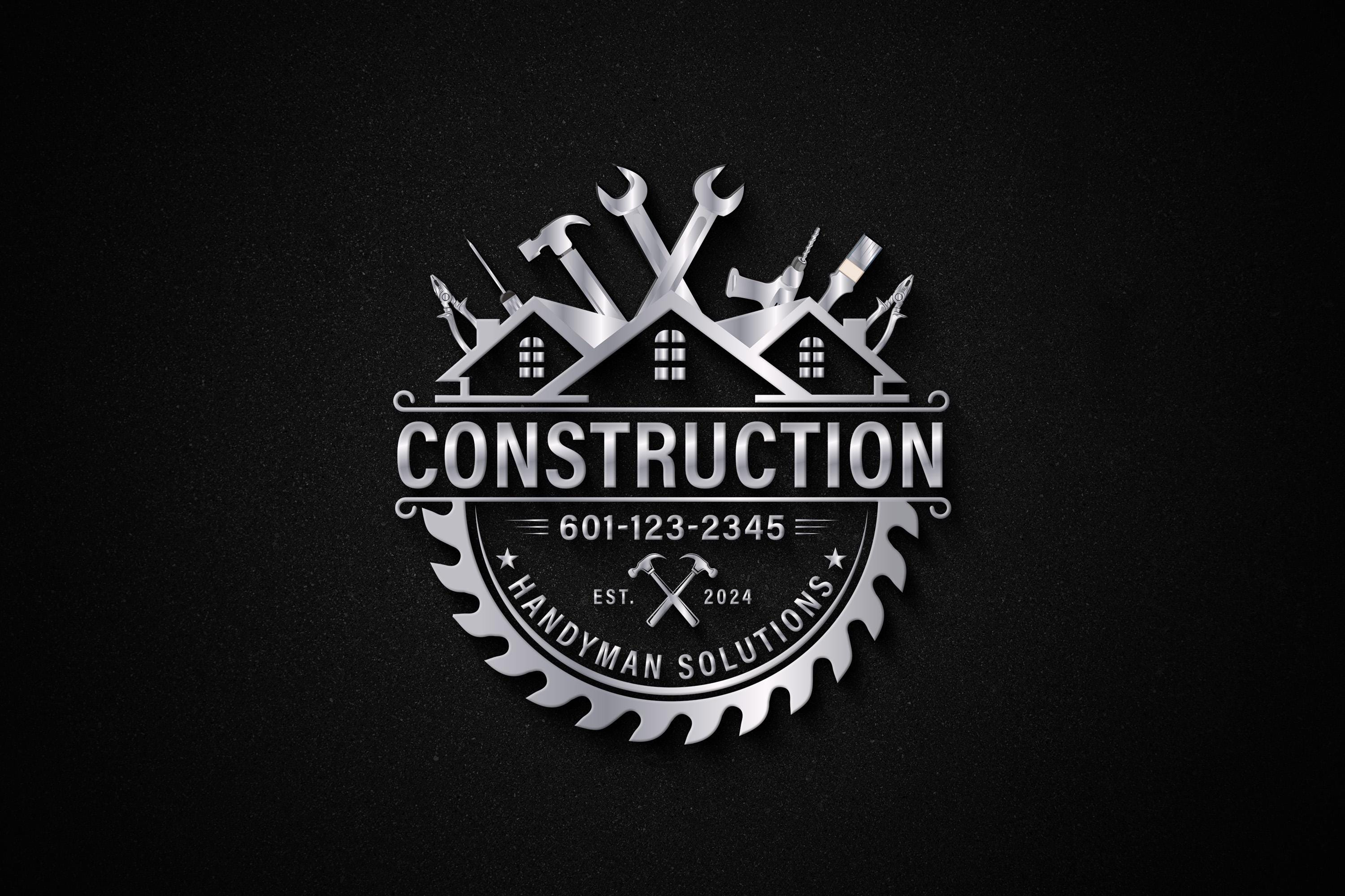 Custom Construction & Handyman Logo Design | Contractor | Builder ...