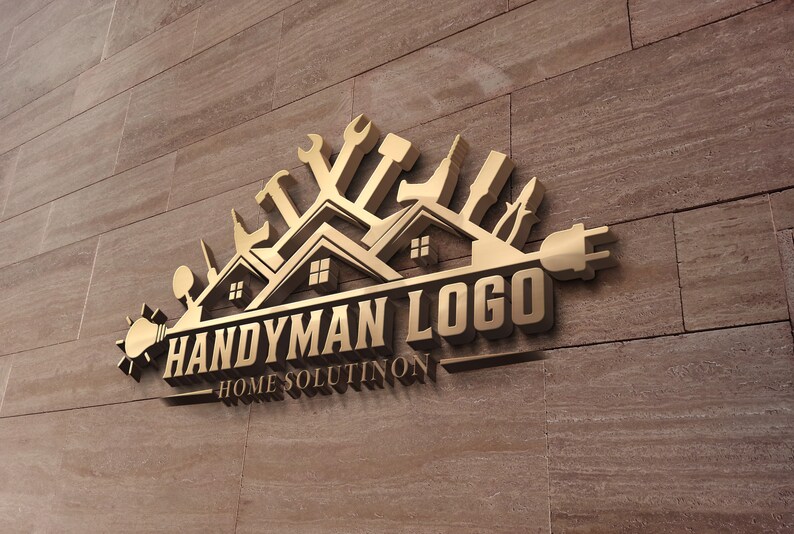 Handyman Logo Design Handyman Services Tools Man Home - Etsy