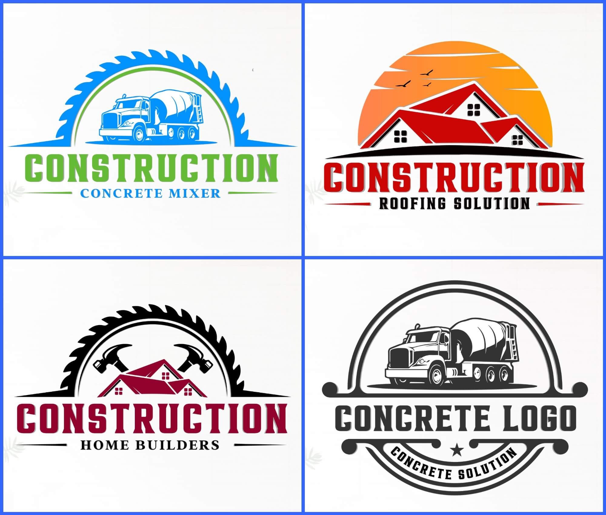 Custom Construction Logo | Concrete Logo | Masonry Logo | Stone Masonry ...