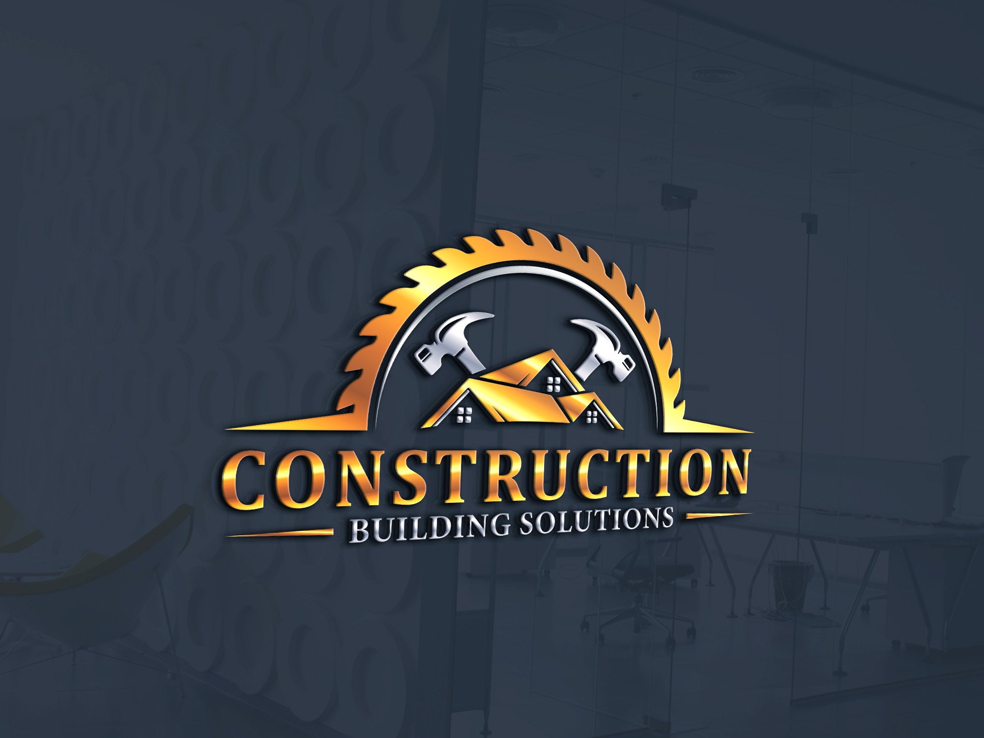 Custom Construction Logo Design Handyman Logo Design Home - Etsy