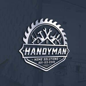 Custom Handyman Logo Design: Construction, Contractor, Home Repair - Etsy