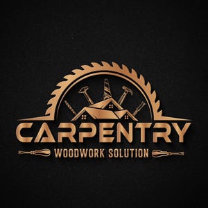 Modern Carpenter Logo | Carpentry Logo | Woodworking Logo | Woodshop ...