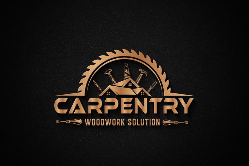 Custom Carpentry Logo Design: Modern Woodworking Logo - Etsy