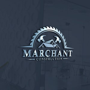 Custom Construction Logo | Construction Logo Design | Hammer Logo ...