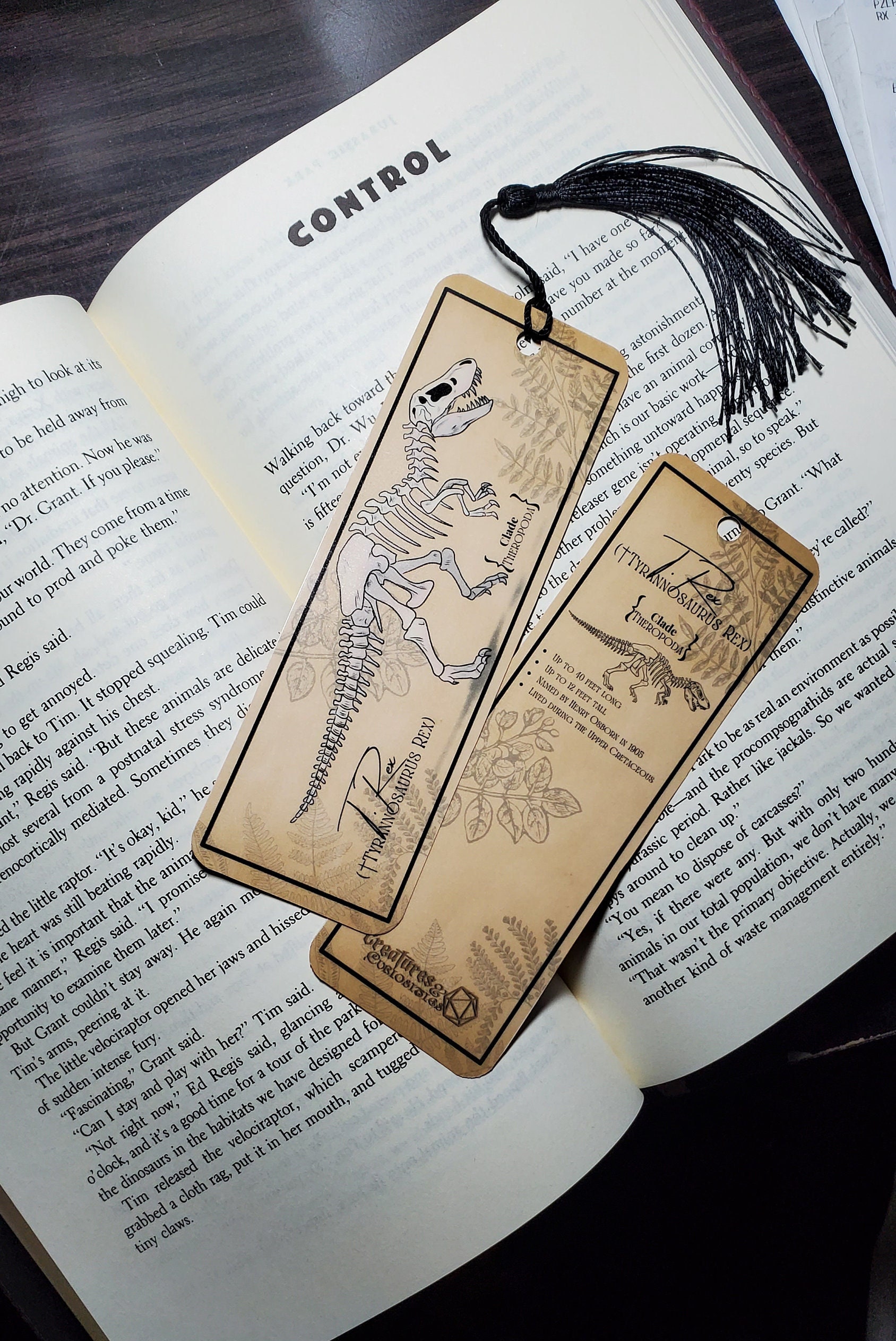 Vintage Dinosaur Skeleton Bookmark - Etsy