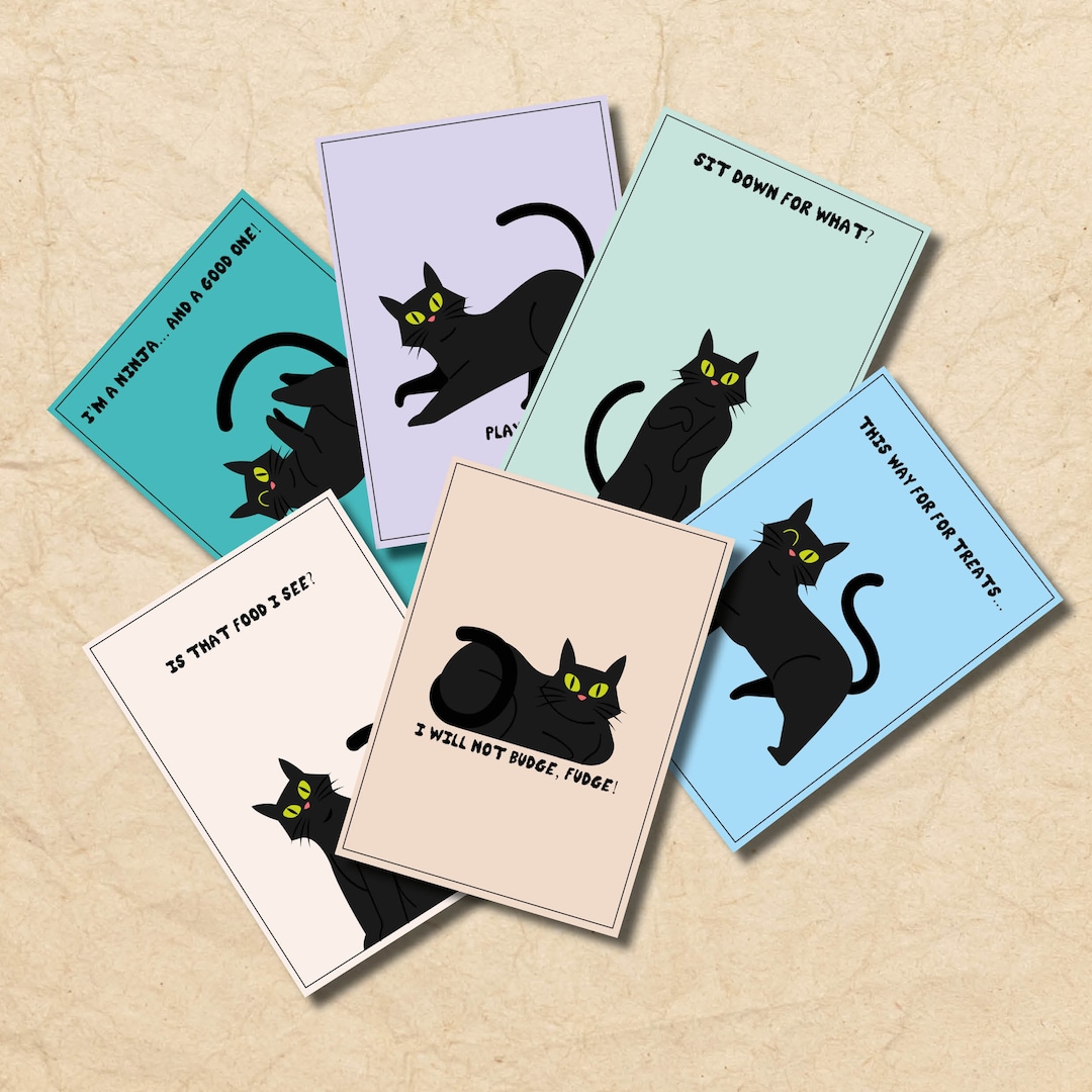 Collection of Cat Postcards - Etsy