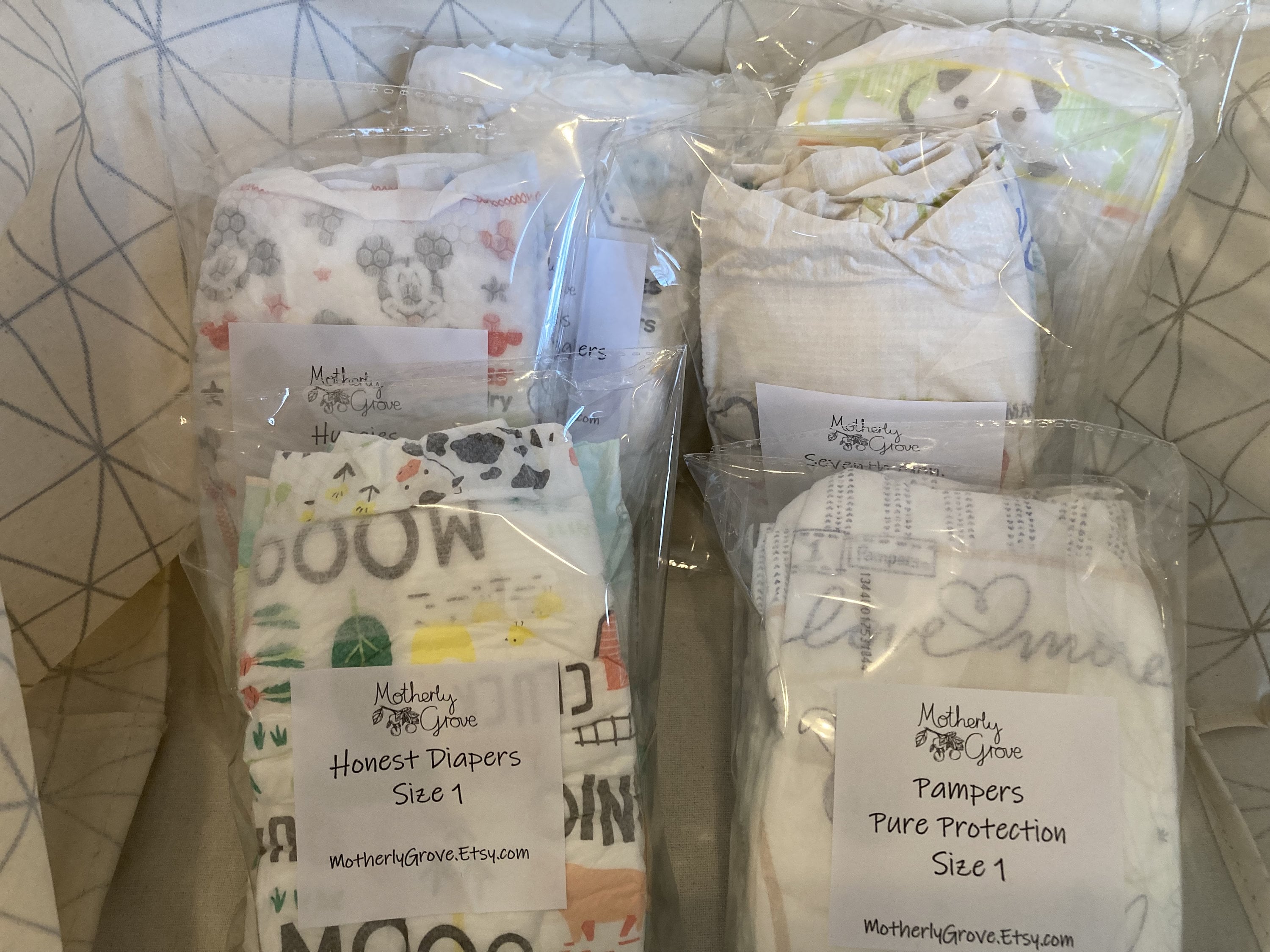 You Pick 6 Diaper Sampler Pack of 24 Diapers in Size 1 for Babies, Baby ...