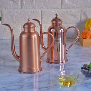 Copper Olive Oil Dispenser Olive Oil Bottle Copper Pitcher Oil Cruet ...