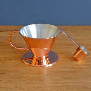 Handcrafted Copper Pour Over Coffee Dripper Set With Scoop - Etsy