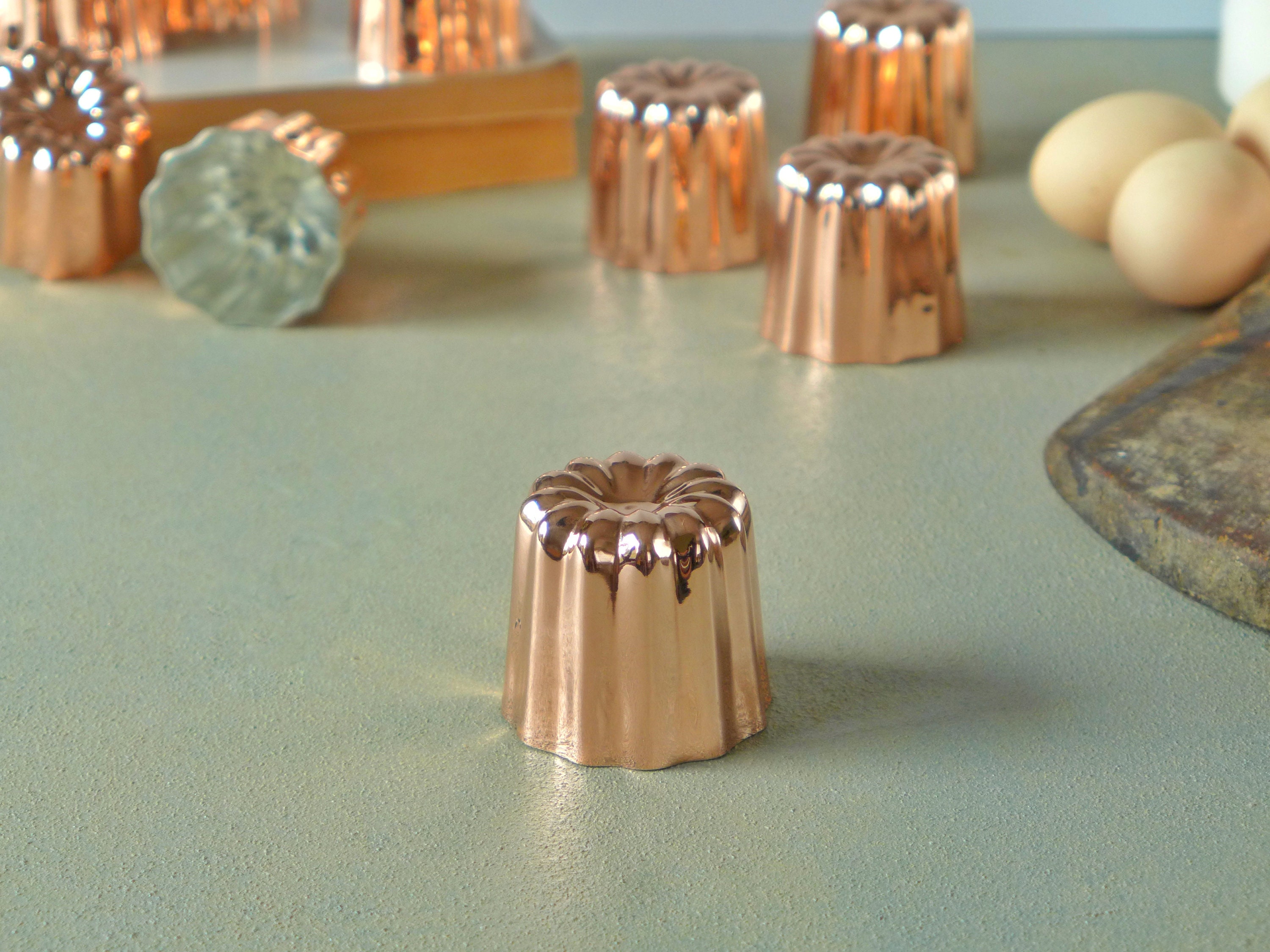 Set of 20 Copper Canele Molds: Vintage Kitchen Decor - Etsy