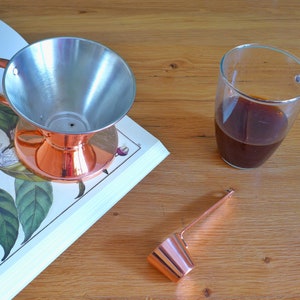 Handcrafted Copper Pour Over Coffee Dripper Set With Scoop - Etsy