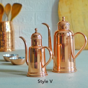 Personalized Handmade Copper Olive Oil Dispenser & Dipping Bowl Set - Etsy