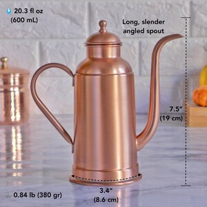 Copper Olive Oil Dispenser Olive Oil Bottle Copper Pitcher Oil Cruet ...