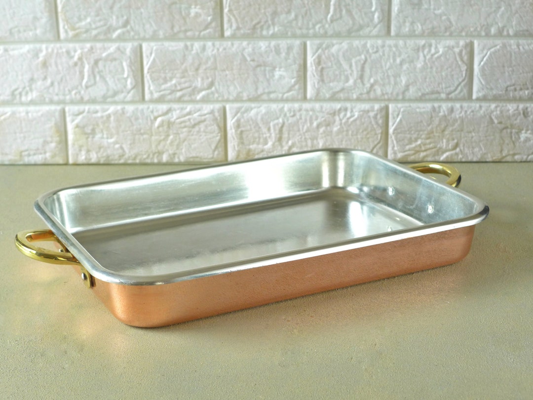 Roasting Pan With Handles 14.5''x10.6'' Serving Tray Copper Tray Baking ...