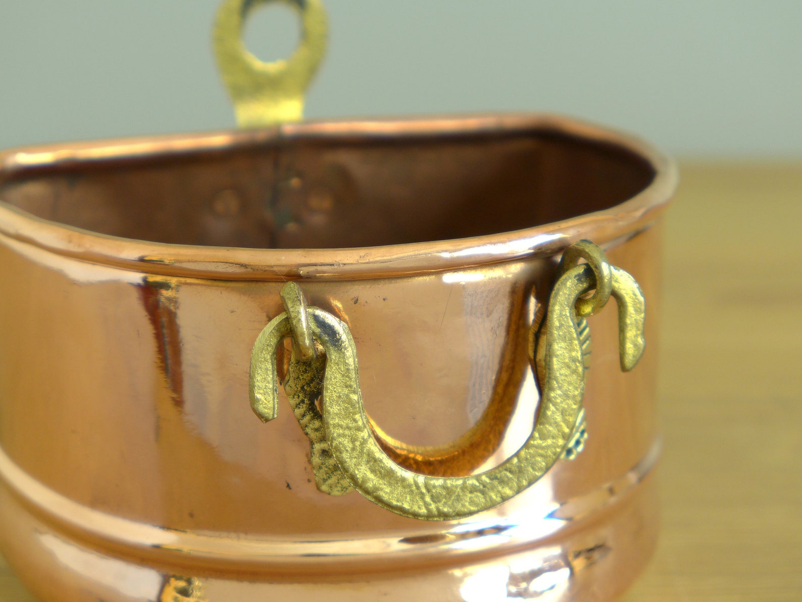 Copper Wall Planter Set of 2 Hanging Planter Indoor Wall Hanging ...