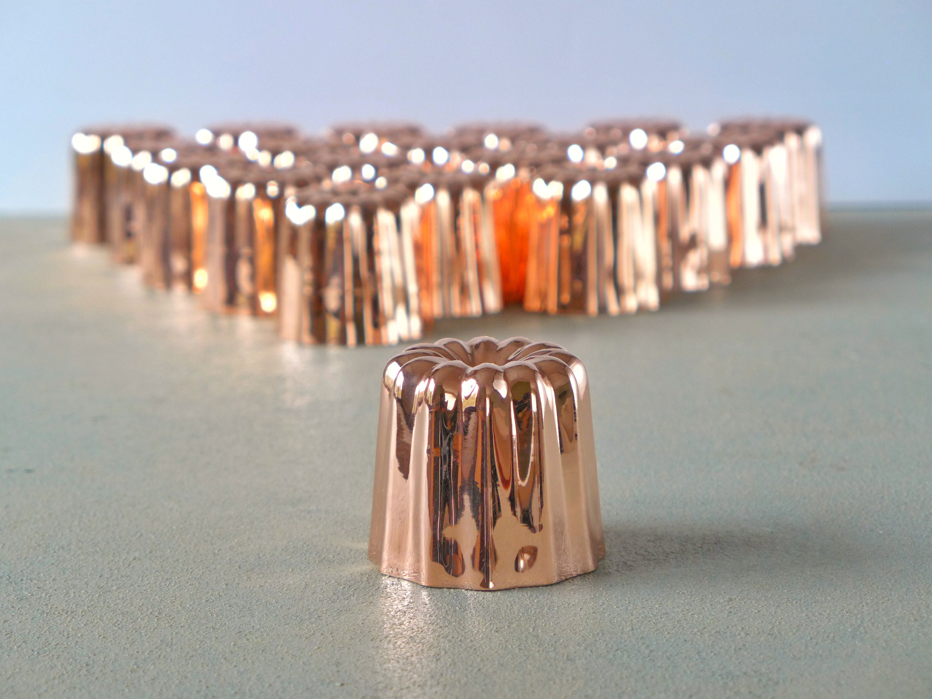 Set of 20 Copper Canele Molds: Vintage Kitchen Decor - Etsy